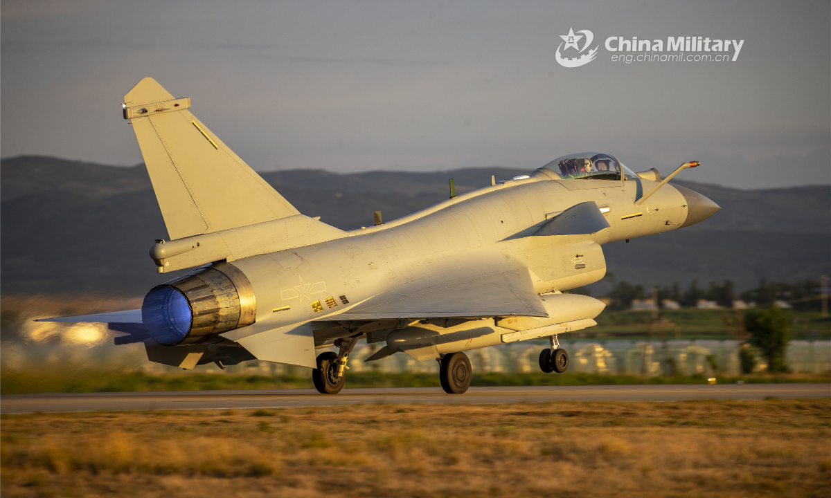 J-10 fighters in day-and-night flight training - Global Times