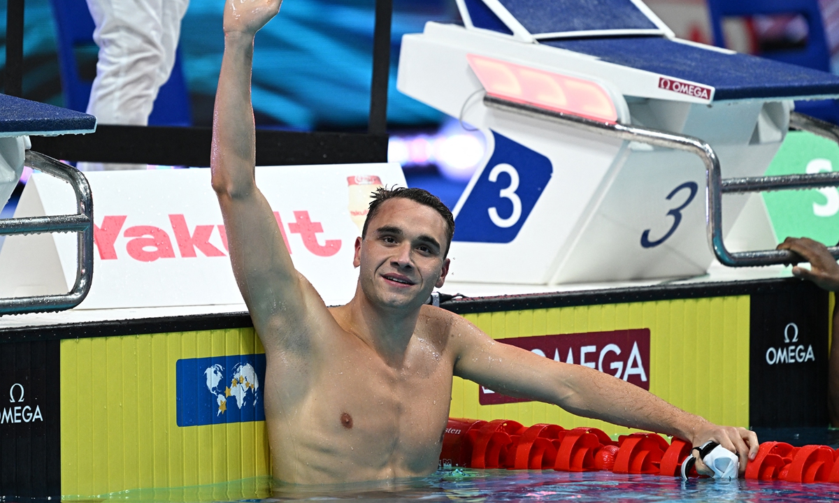 Hungary’s Milak claims men’s 100m butterfly gold at Euros in Rome ...
