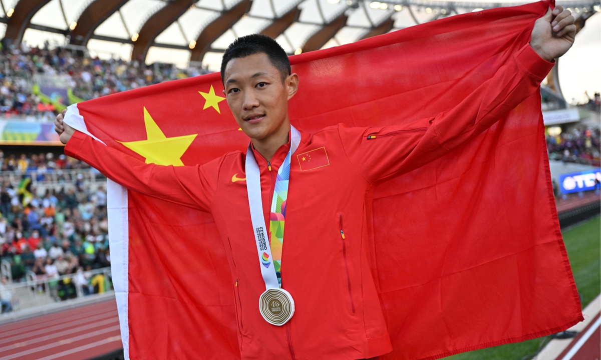 Wang Jianan takes historic long jump victory for China at championships - Global Times