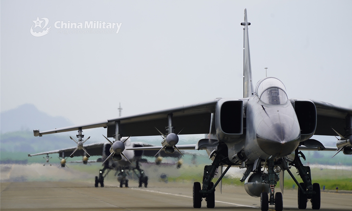 Aircraft engaged in combat readiness flight training evaluation ...
