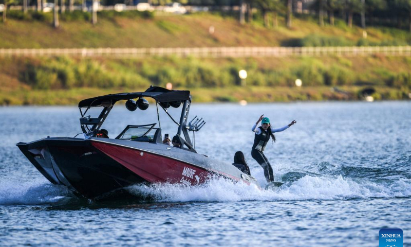People enjoy fun and coolness of outdoor waters during summer days in ...