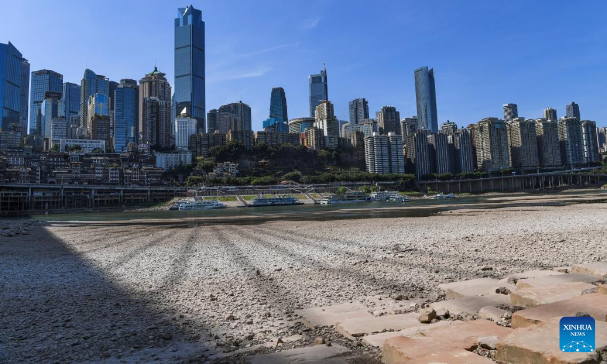 Water level of Jialing River in SW China falls significantly - Global Times