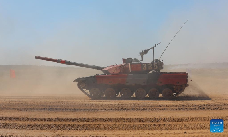 China advances to tank biathlon final in int'l army games - Global Times