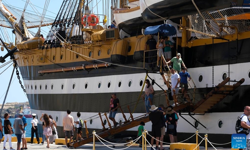 Italian Navy training ship Amerigo Vespucci open to public - Global Times