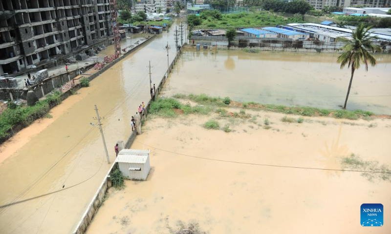 Flood hits India's Bangalore after heavy rainfall - Global Times