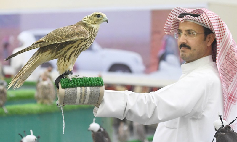 Falcon enthusiasts flock to major exhibition in Riyadh - Global Times