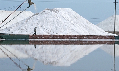 Salt harvest - Global Times