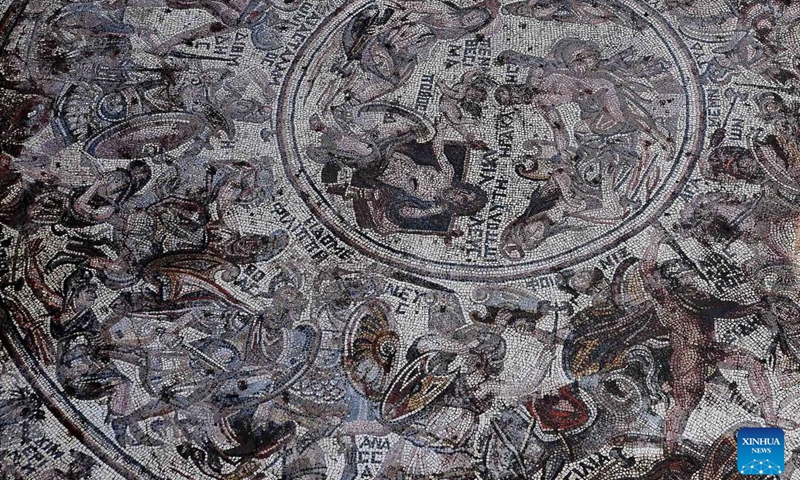 4th century "rare" Roman mosaic floor unearthed in Syria's Homs ...