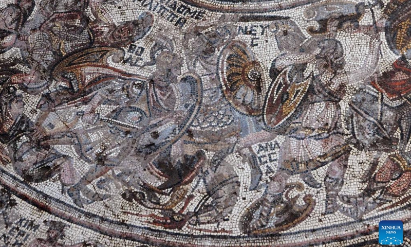 4th century "rare" Roman mosaic floor unearthed in Syria's Homs ...