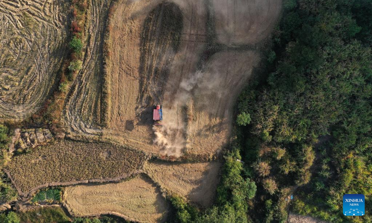 Farmers prepare for rapeseed sowing in Shangban Village, east China ...