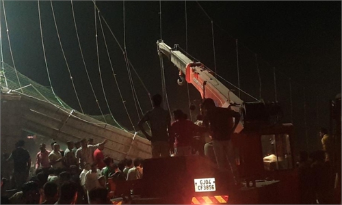 Death toll rises to 60 from bridge collapse in west India - Global Times