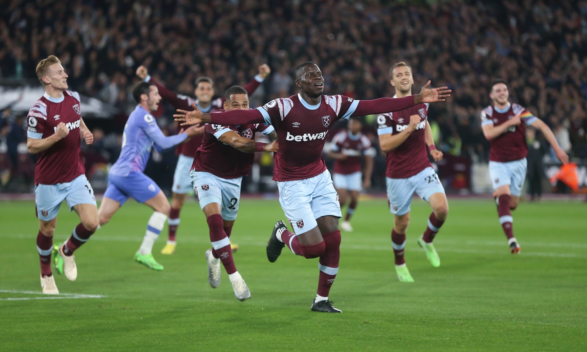 West Ham see off Bournemouth 2-0 amid VAR controversy - Global Times