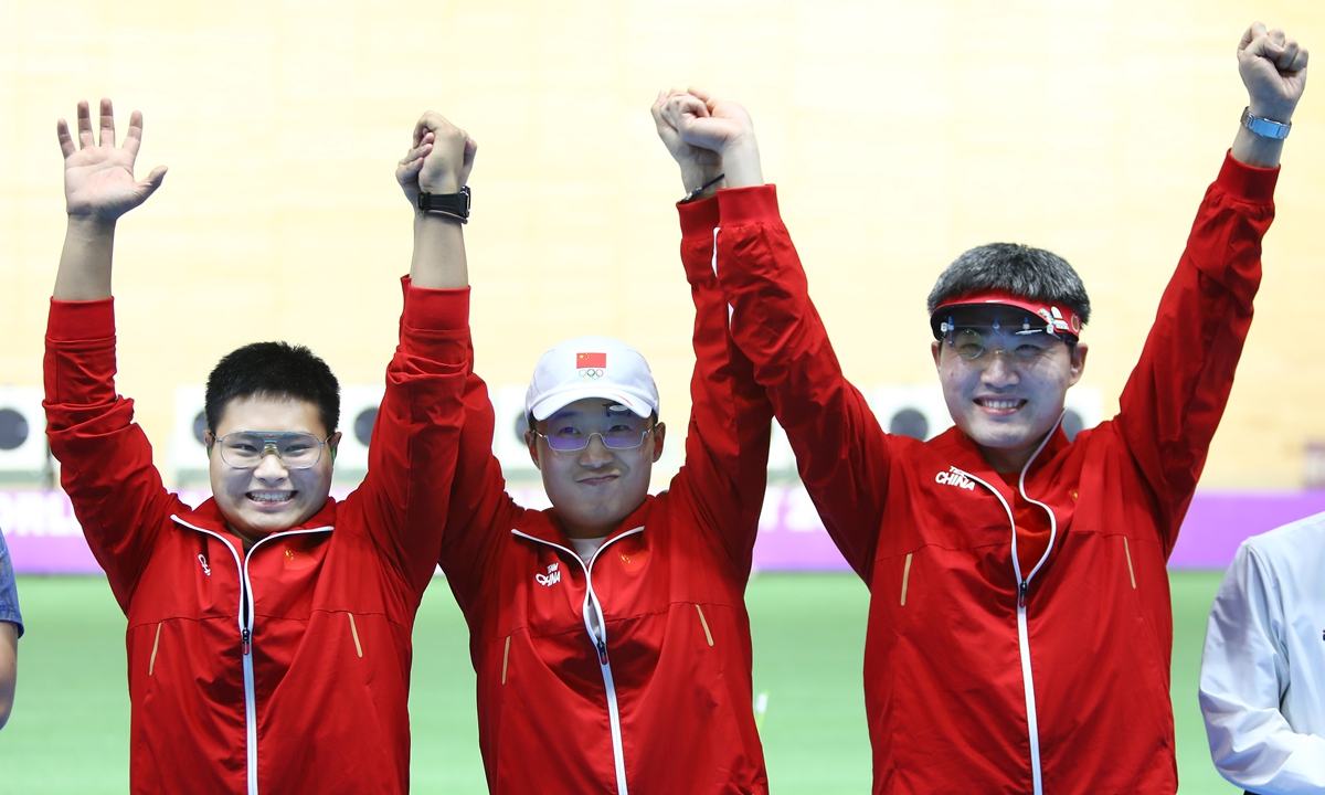 China win men's team gold in 25-meter rapid fire pistol at World ...
