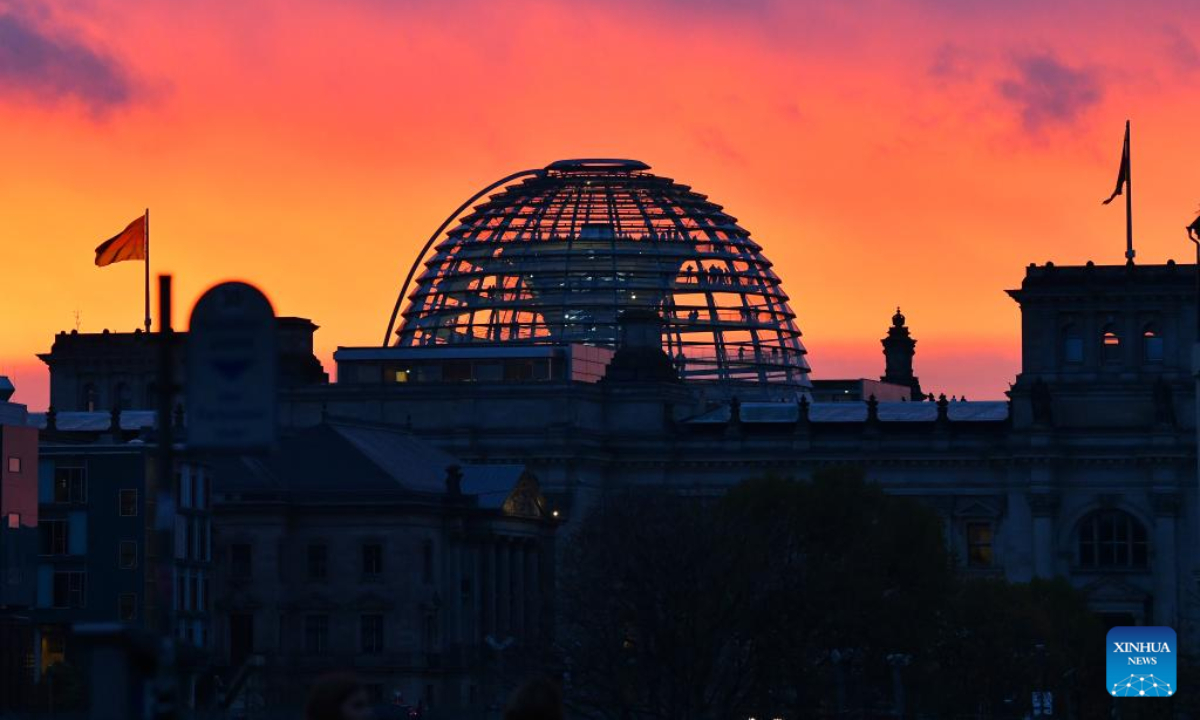 German Bundestag in glow of sunset in Berlin - Global Times