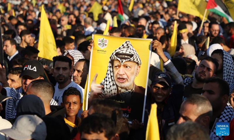Palestinians mark 18th anniversary of late leader Arafat's death ...