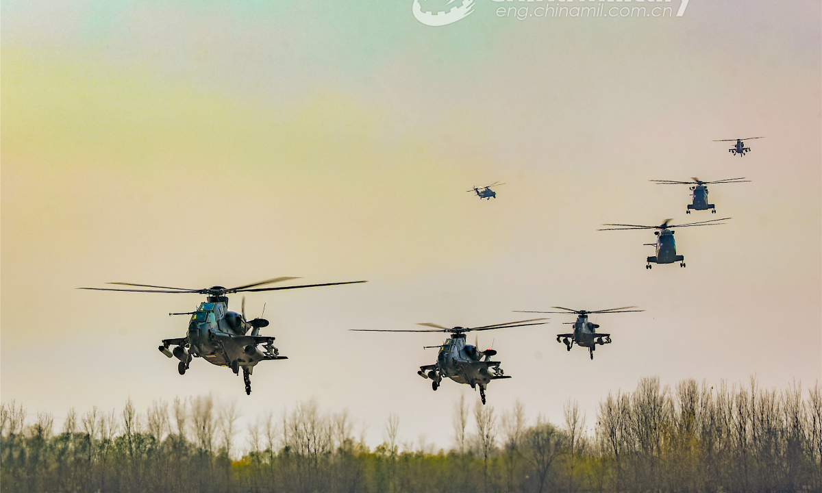 Helicopters in routine flight training - Global Times