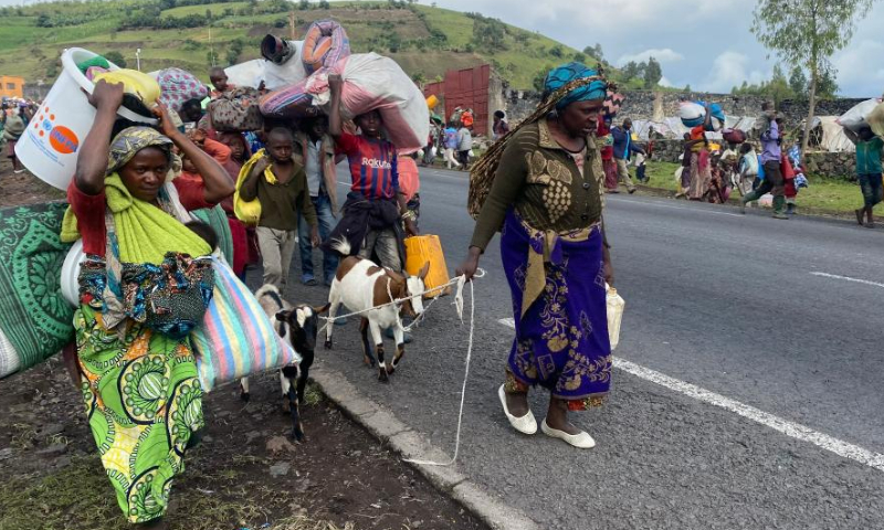 People in DRC flee fighting between army and rebels - Global Times
