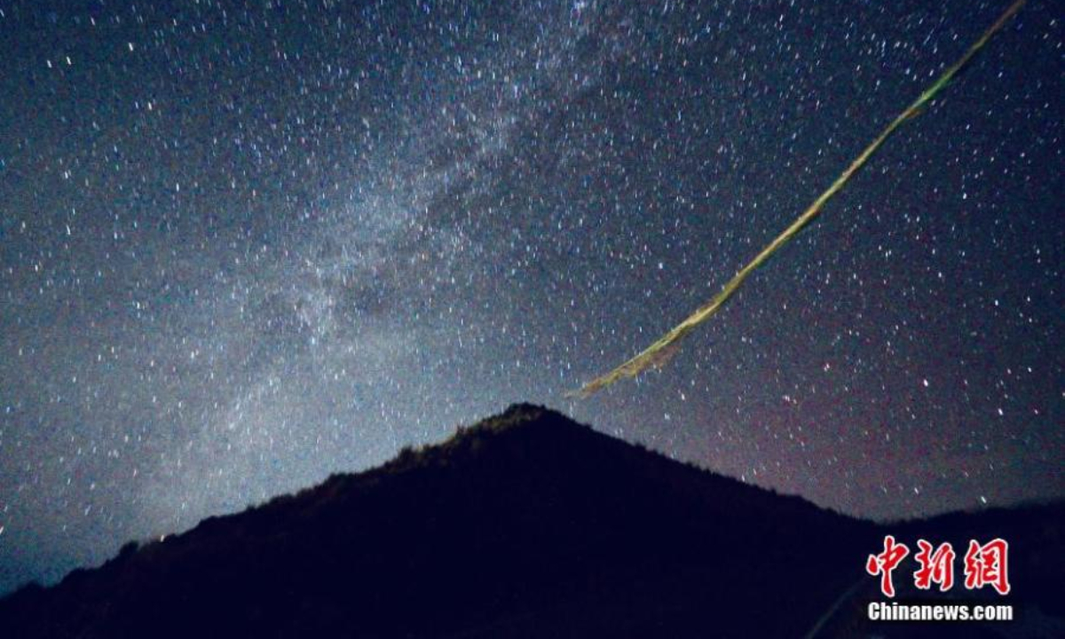 Geminid meteor shower lights up sky in Qinghai - Global Times