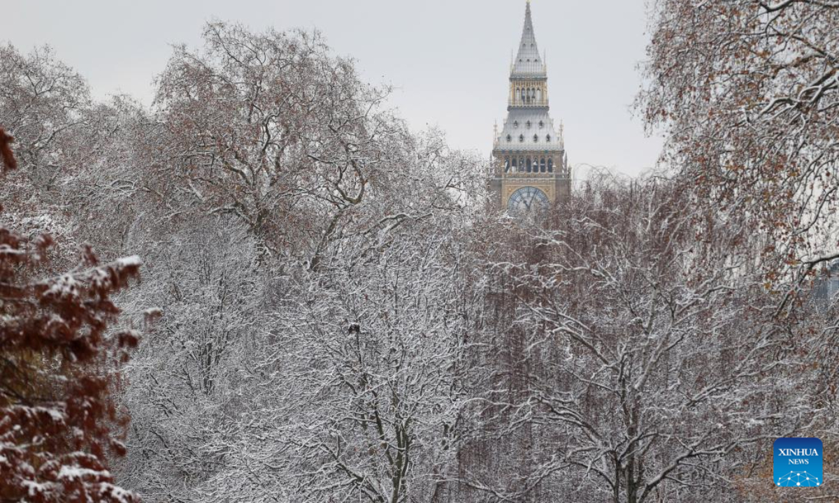 Snowfall in London - Global Times