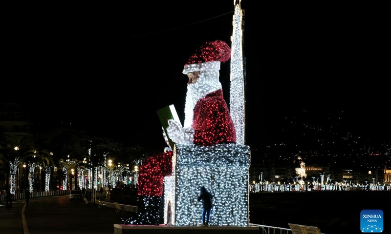 Christmas decorations seen in Nice, France - Global Times