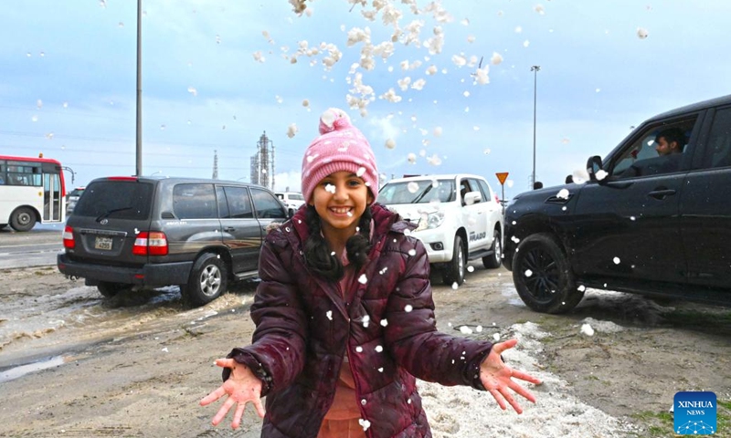 Hail lashes areas in Kuwait - Global Times