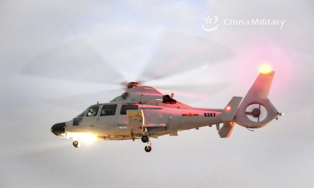 Helicopters lift off for round-clock flight training - Global Times