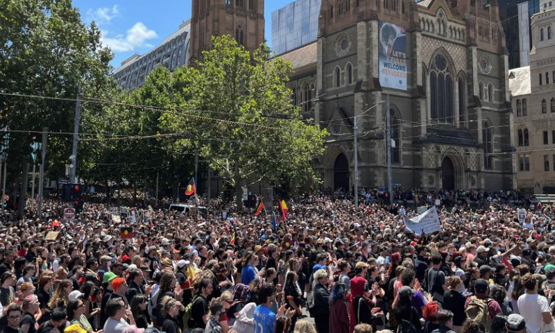 Tens of thousands rally to protest against Australia Day - Global Times