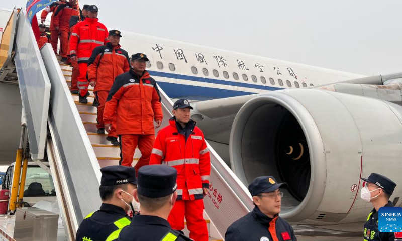 Chinese rescue teams return home from quake-hit Türkiye - Global Times