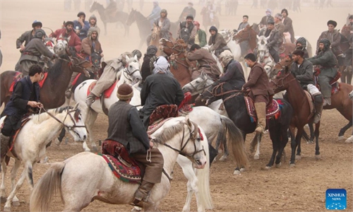 Buzkashi game held in Balkh province, Afghanistan - Global Times