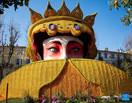 Preparations made for lemon festival in Menton, France - Global Times