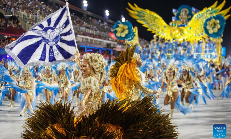 Revelers participate in carnival parade in Rio de Janeiro, Brazil ...