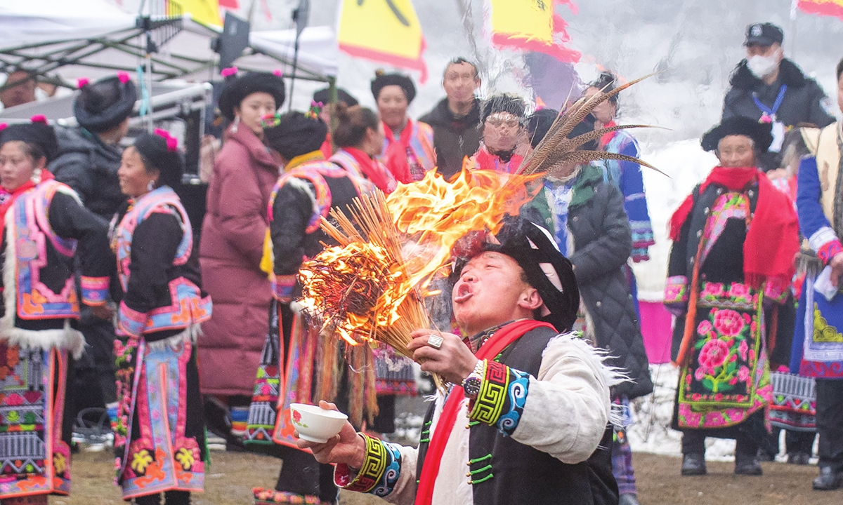 Qiang ethnic group celebrates Guairu Festival - Global Times