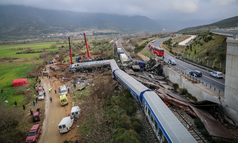 Death toll from Greece train crash rises to 38 - Global Times