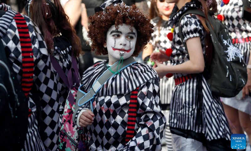 People attend Limassol Carnival parade in Cyprus - Global Times