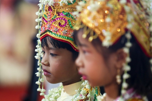 Traditional Shinbyu novitiation ceremony in Myanmar - Global Times