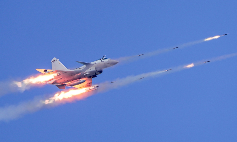 J-10 fighters take off for live-fire training - Global Times