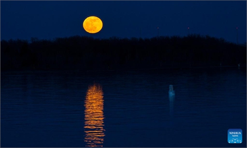 View of full moon in Toronto, Canada - Global Times
