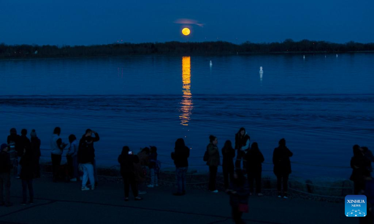 View of full moon in Toronto, Canada - Global Times