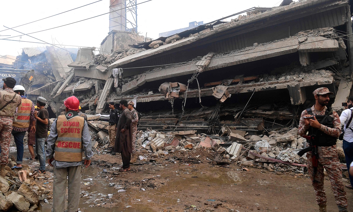 4 bodies recovered after factory blaze in Pakistan's Karachi - Global Times
