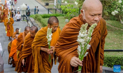 Buddhist monks welcome upcoming Vesak Day in Magelang, Indonesia ...