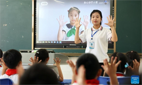 Various activities themed on eye caring held at schools across China ...