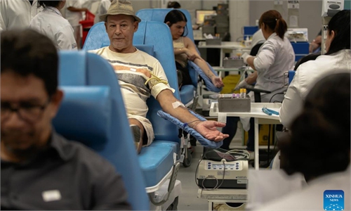 People donate blood on World Blood Donor Day around world - Global Times