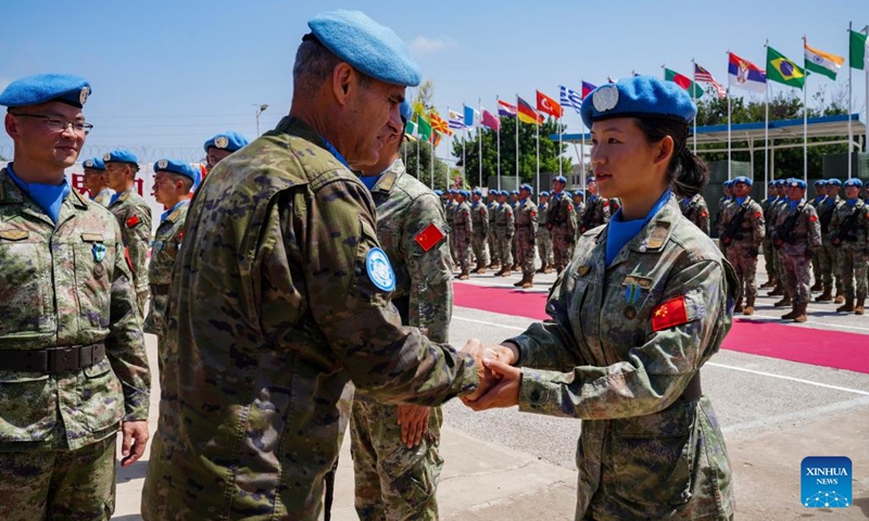 410 Chinese peacekeepers in Lebanon awarded UN medals of peace - Global Times