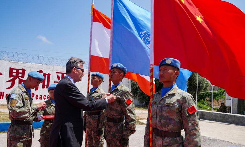 410 Chinese peacekeepers in Lebanon awarded UN medals of peace - Global Times
