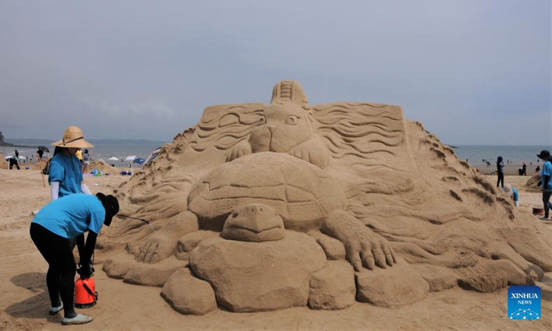 Sand sculpture festival held in South Korea - Global Times