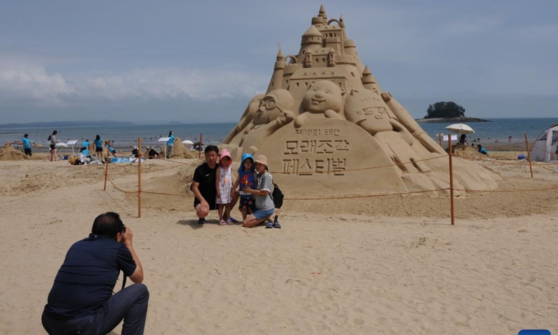 Sand sculpture festival held in South Korea - Global Times