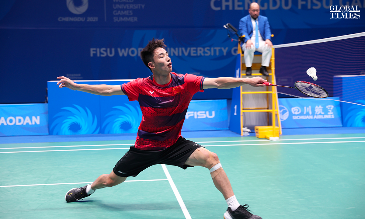 China's Wang Zhengxing crowned in badminton man's singles at Chengdu Universiade - Global Times