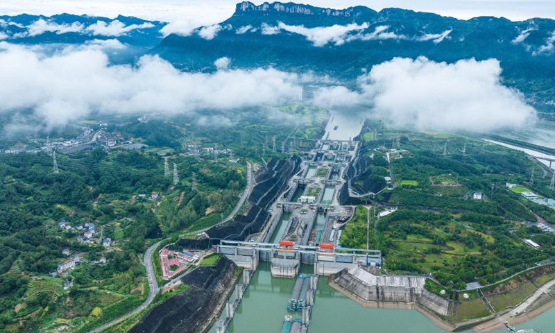 Monthly cargo throughput via five-tier ship locks at Three Gorges Dam ...