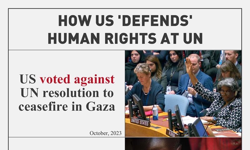 How US 'defends' human rights at UN - Global Times