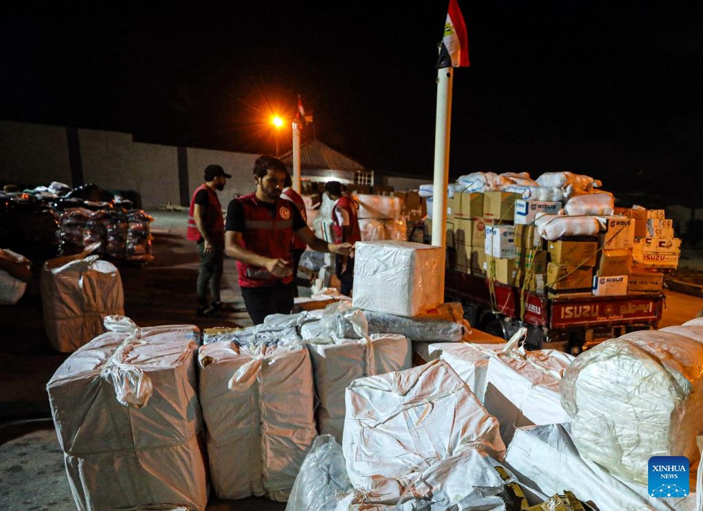 More humanitarian aid for Gaza land in Egypt - Global Times